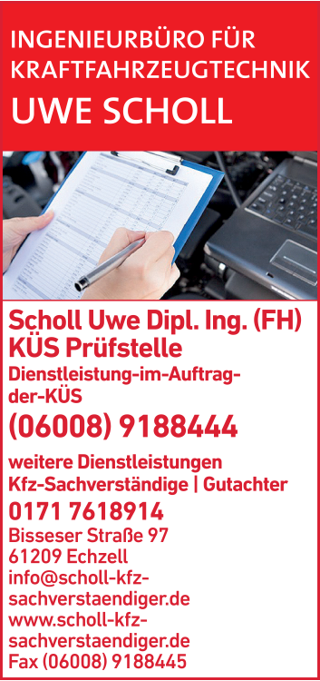 KÜS Scholl Uwe Kfz-Sachverständiger | Sachverständige: Kraftfahrzeuge ...