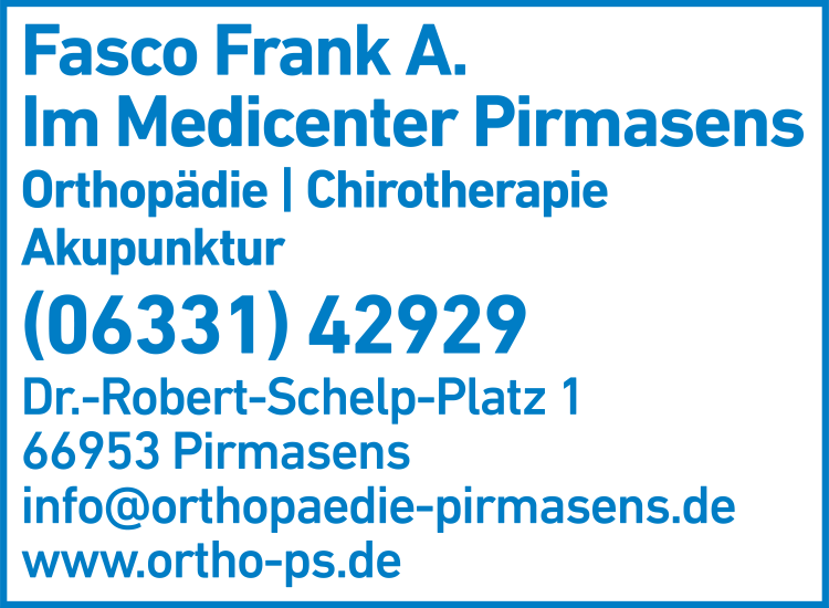 Fasco Frank A. Orthopädie an der Messe Orthopädie u. Chirotherapie ...